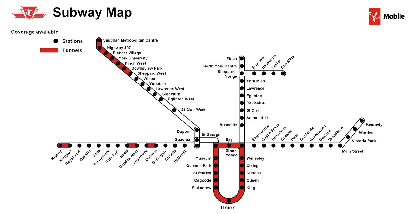 Mobile service is available in the following areas:
